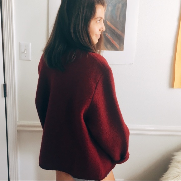 Jackets & Coats | Vintage Red Wool Cardiganjacket | Poshmark
